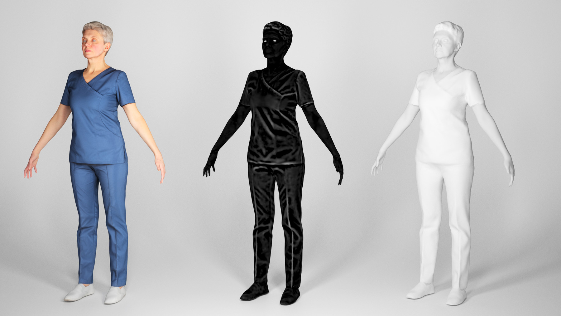 ArtStation - Adult surgical nurse ready for animation 127 | Game Assets