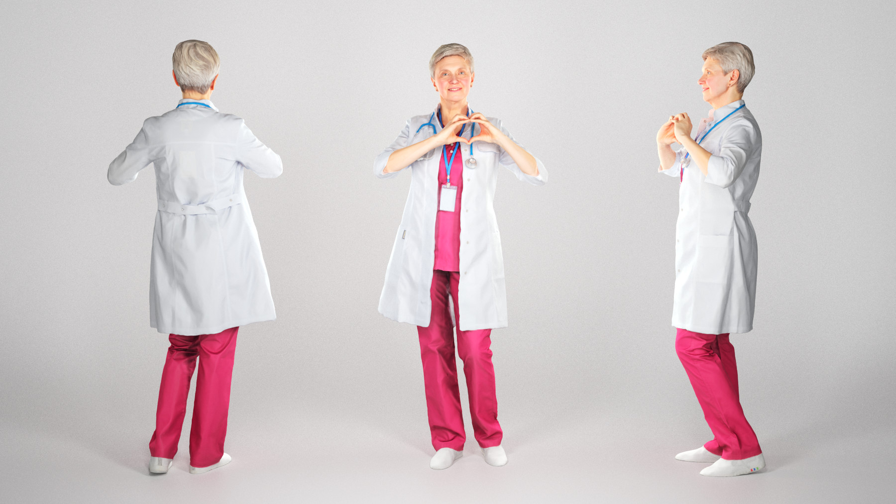ArtStation - Smiling adult female doctor posing 130 | Game Assets