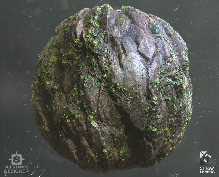 ArtStation - Substance Material I Textures I Jungle Overgrown Cliff ...