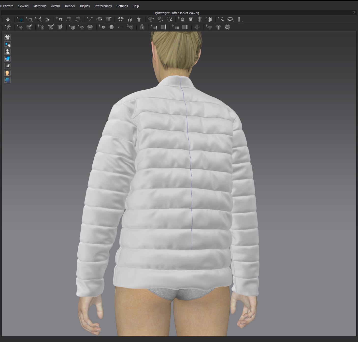 ArtStation - Lightweight Puffer Jacket, Marvelous designer, Clo3d ...