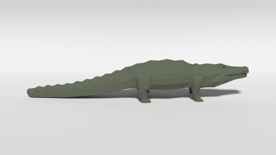 ArtStation - Low Poly Cartoon Crocodile | Resources