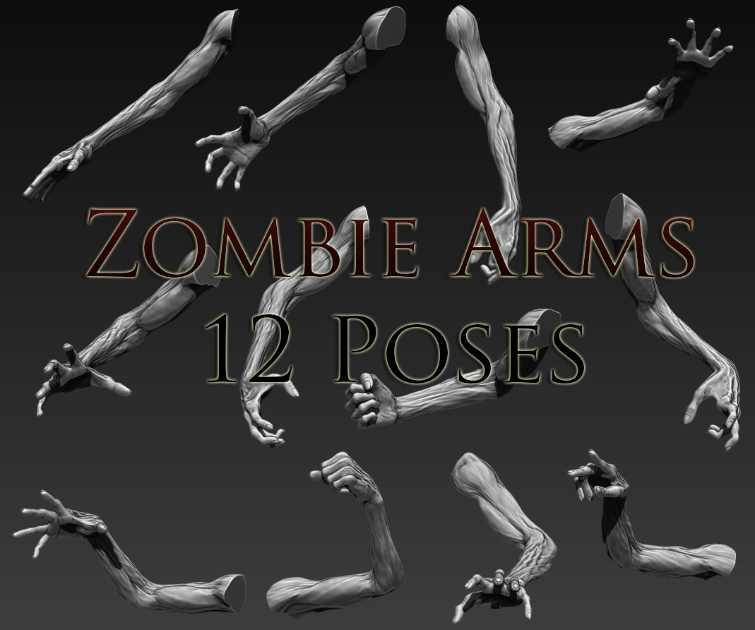 ArtStation - Zombie Arms 12 Poses | Resources