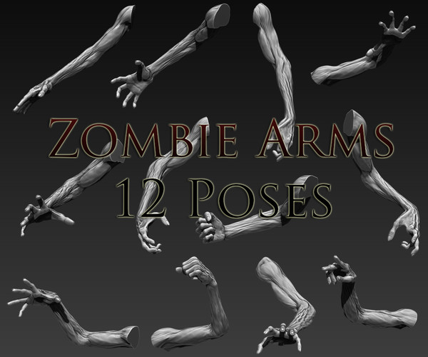 ArtStation - Zombie Arms 12 Poses | Resources