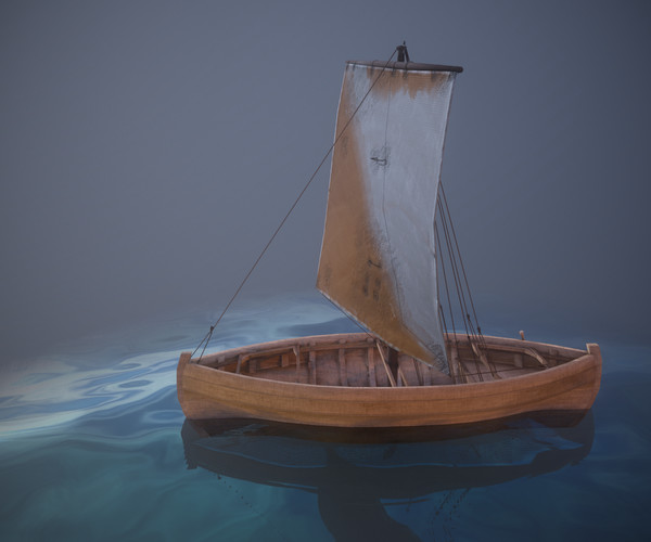 ArtStation - Knarr - Medieval Sailboat | Game Assets