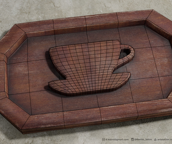 ArtStation - Decorative Wooden Board | 3D Model | Resources