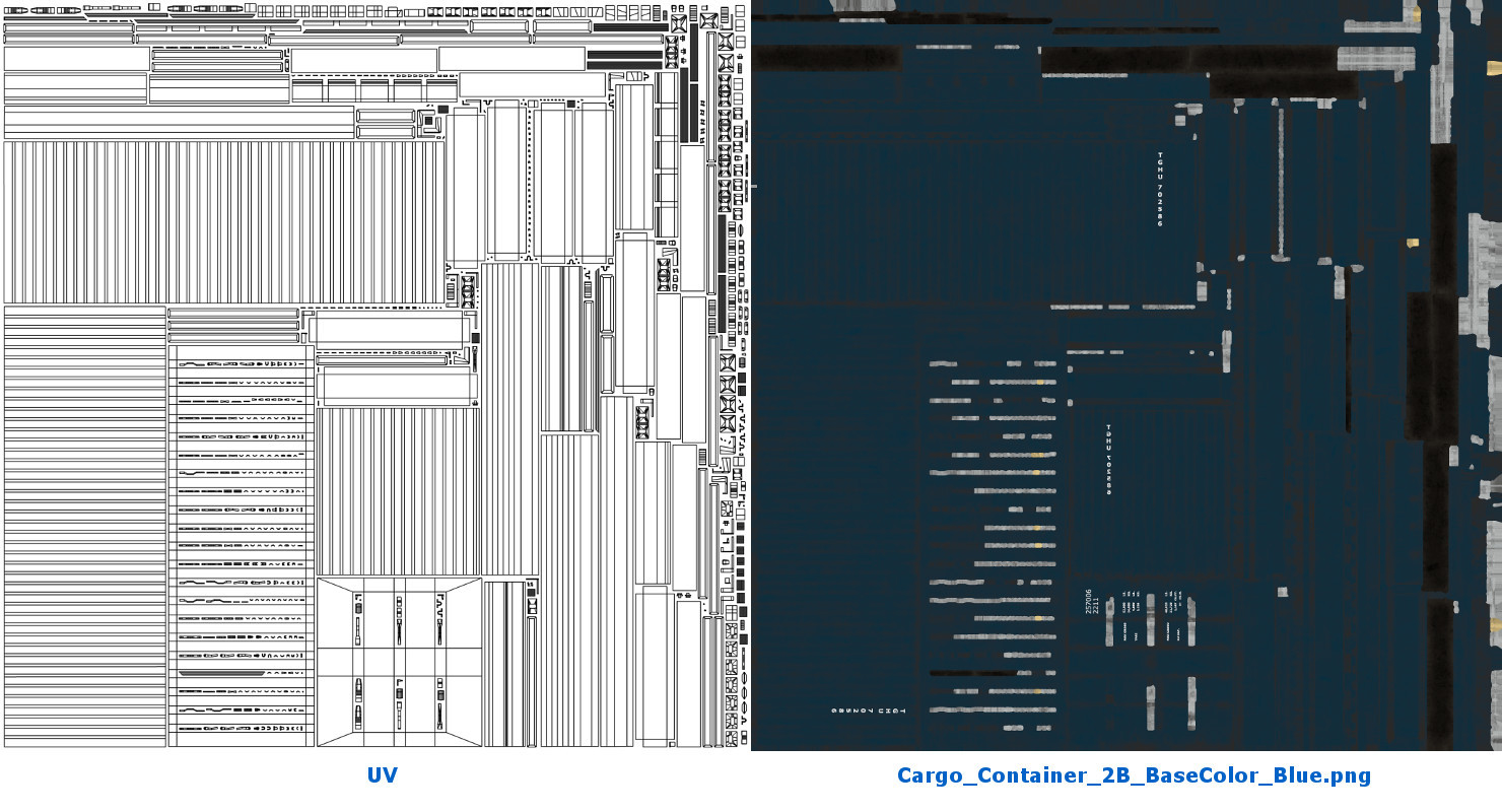 ArtStation - Cargo Container 2B | Game Assets