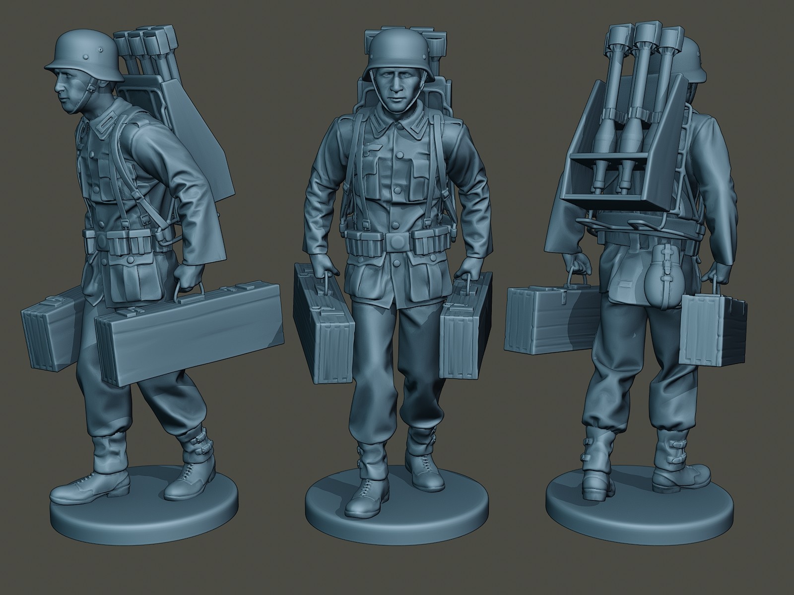 ArtStation - German soldier ww2 carrying rockets G4 | Resources