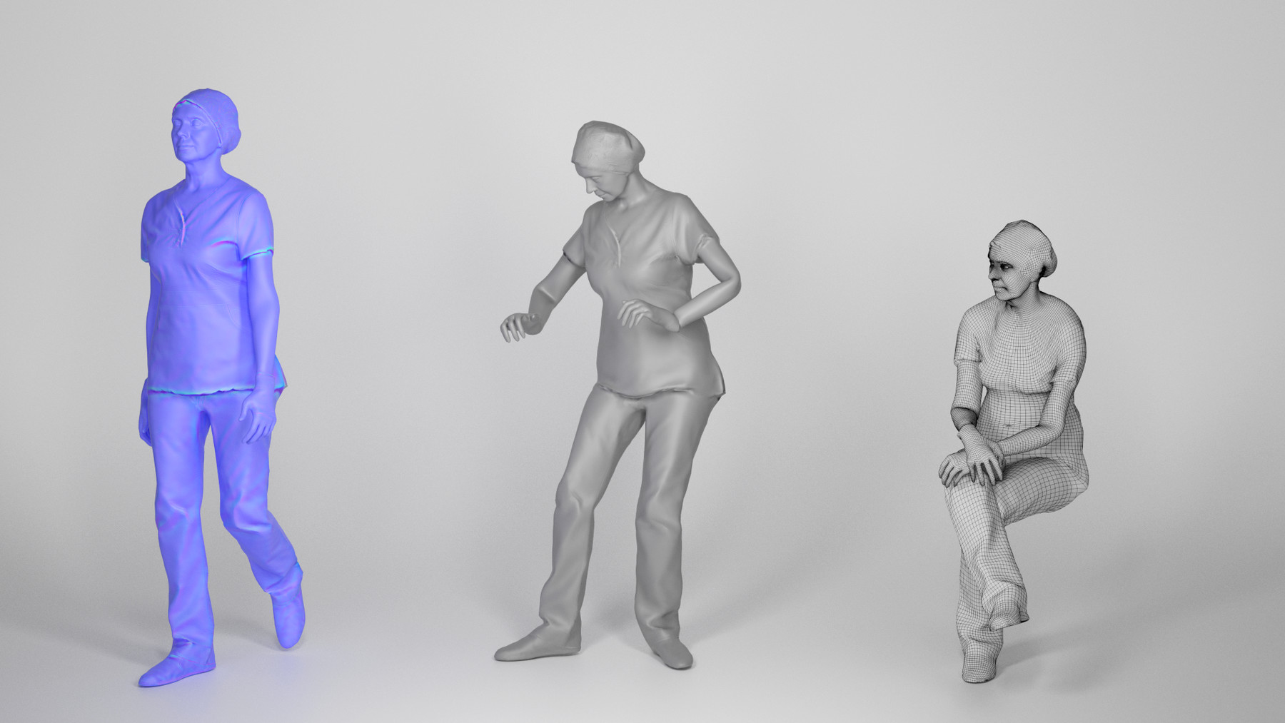 ArtStation - Animated surgical doctor female: walking, working, sitting ...