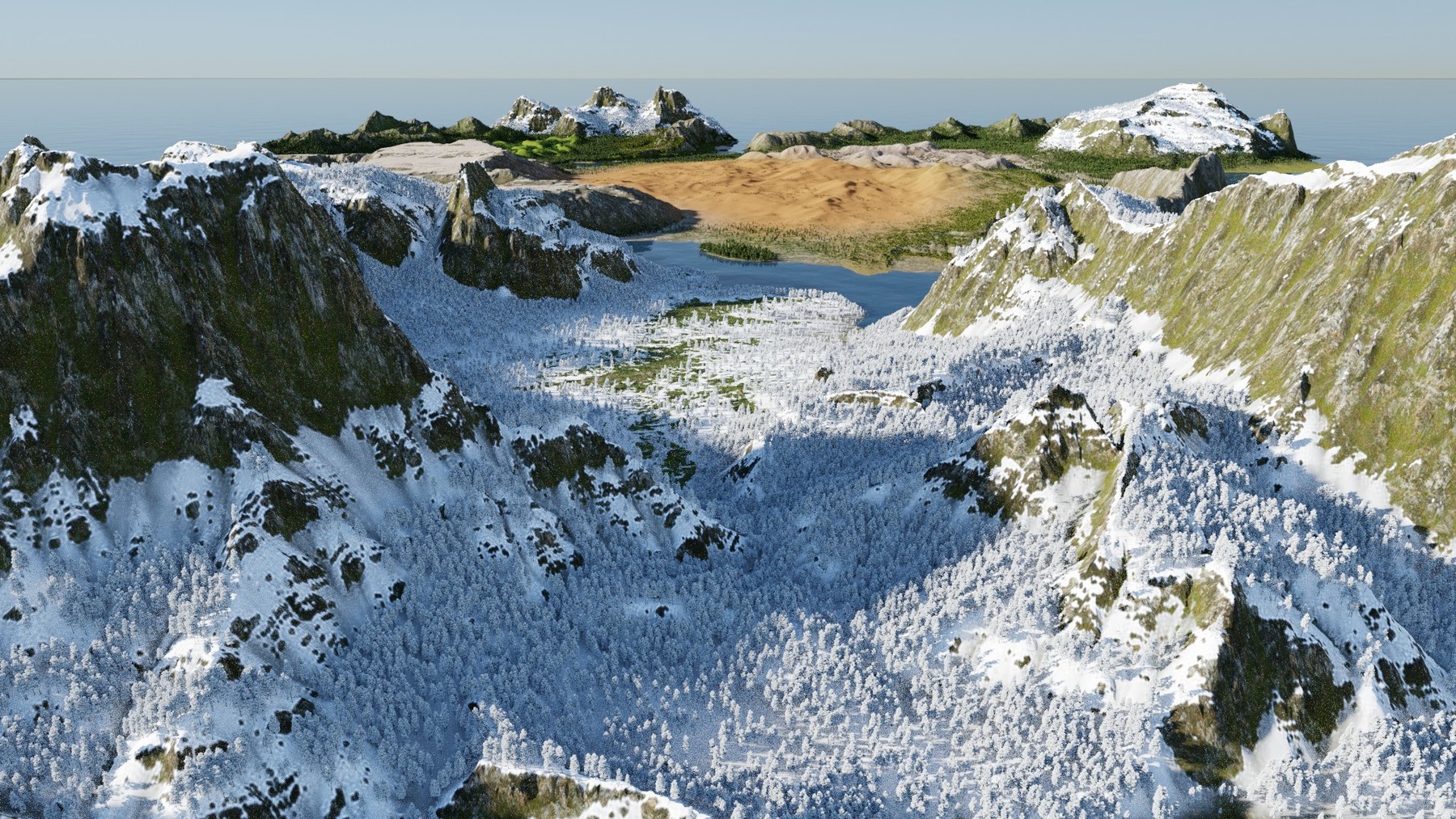 ArtStation - Map001 biomes in Blender | Game Assets