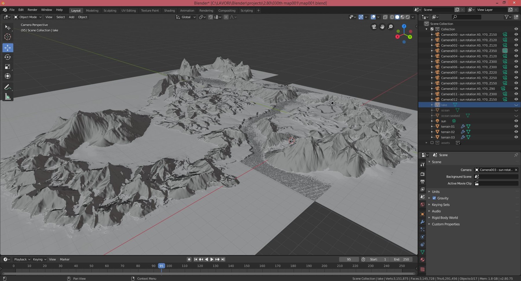 ArtStation - Map001 biomes in Blender | Game Assets