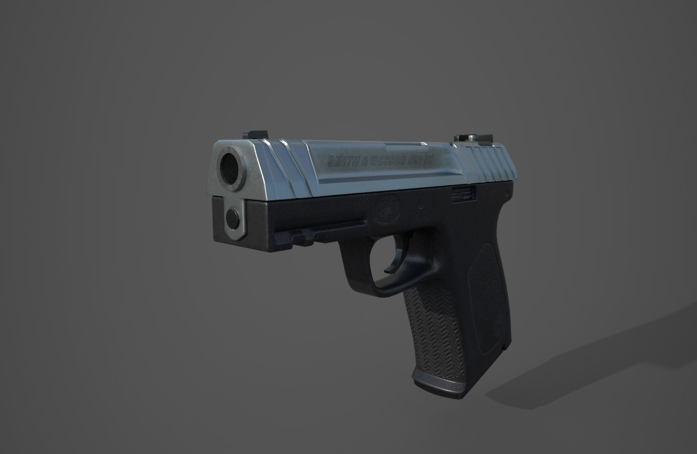 ArtStation - 3D Model of a 9mm Gun (High Poly) | Resources