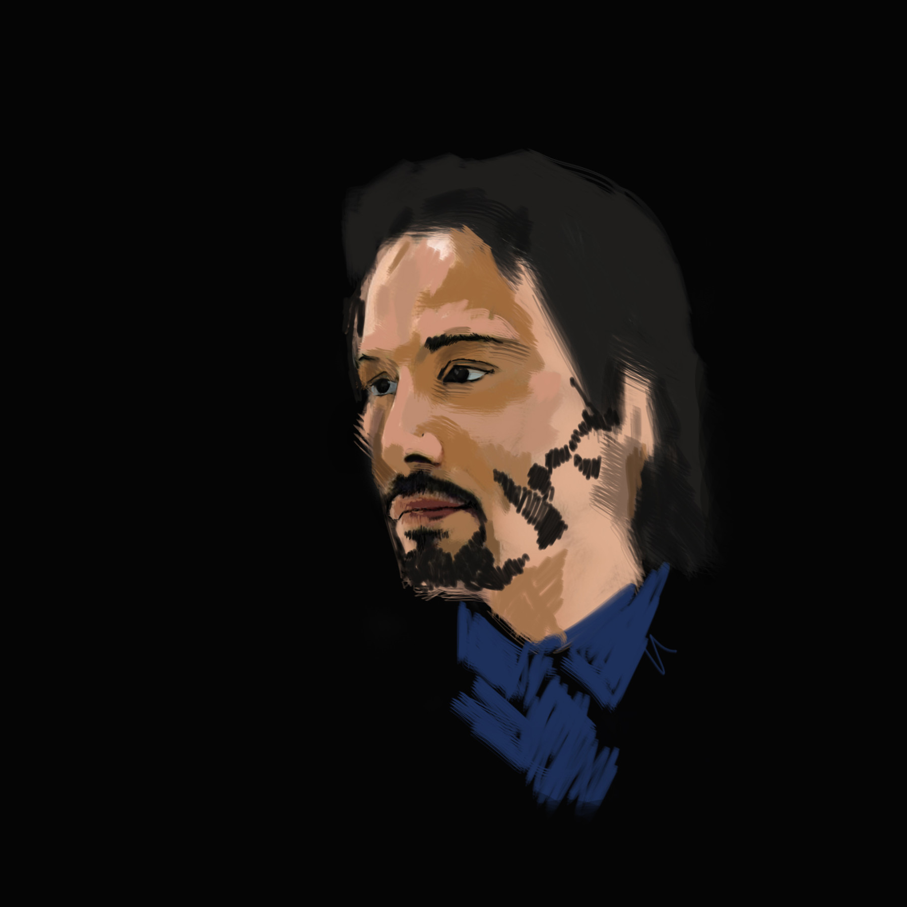 ArtStation - Keanu Reeves portrait