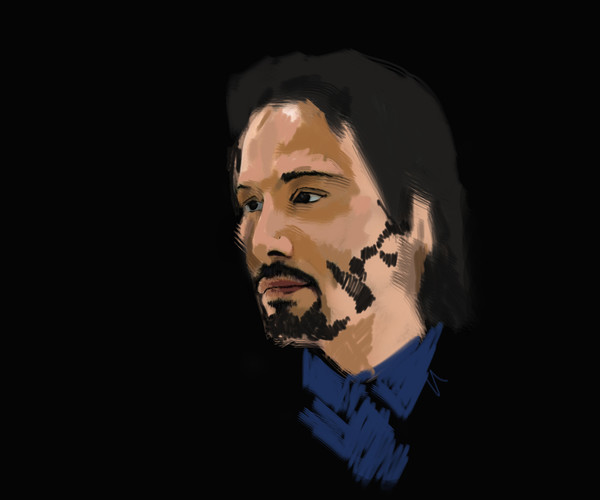 ArtStation - Keanu Reeves portrait