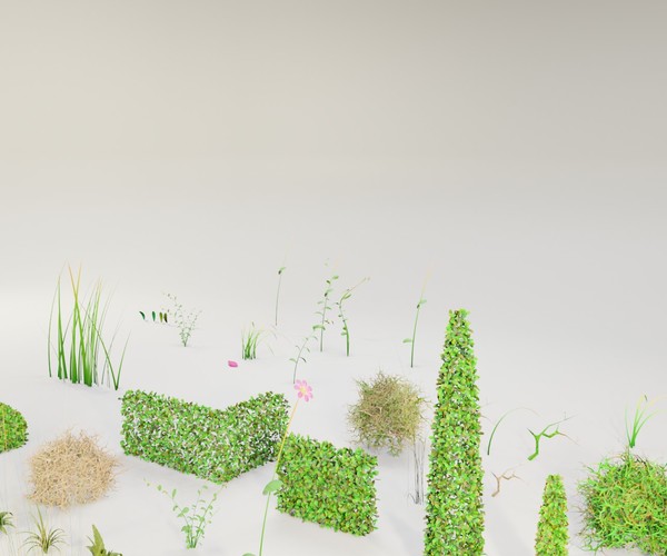 ArtStation - Blender Nature essentials pack 3D model | Game Assets