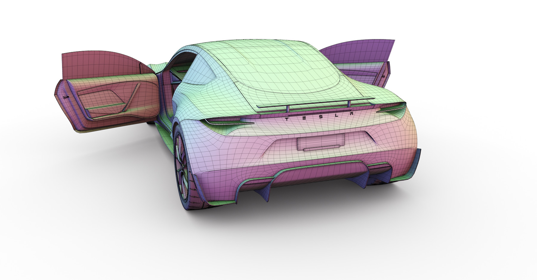Velislav Slavov - Tesla Roadster Interior 3D Model & Physics Rig