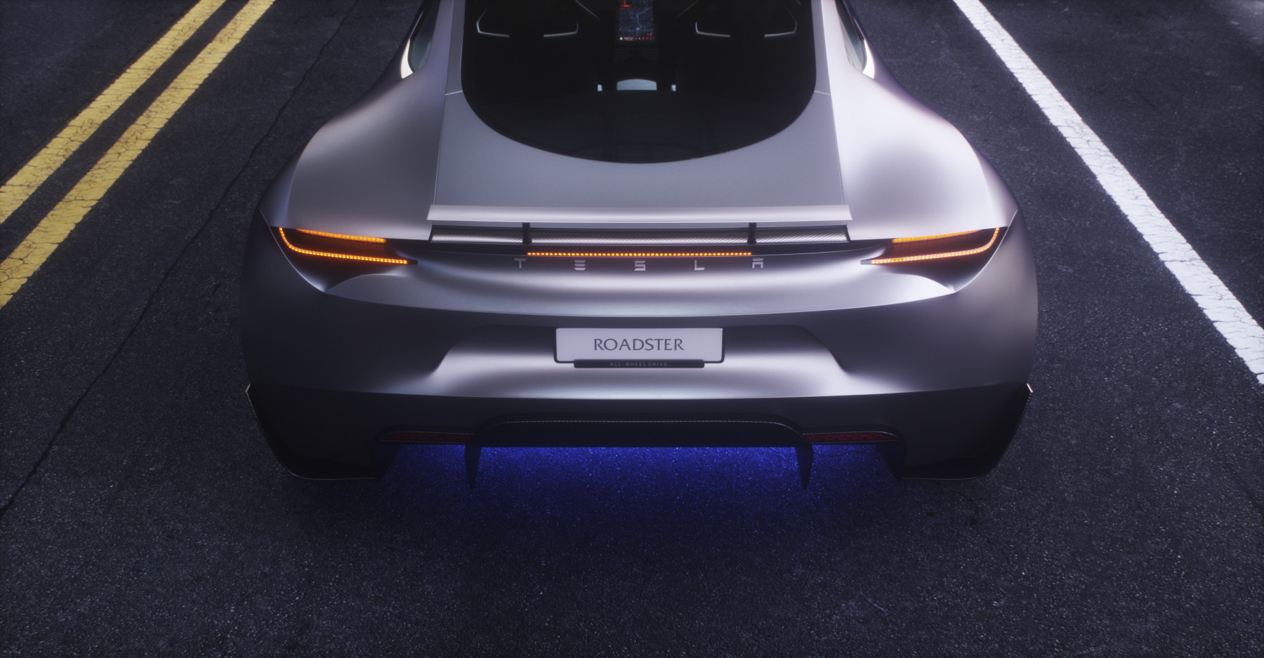 Velislav Slavov - Tesla Roadster Interior 3D Model & Physics Rig