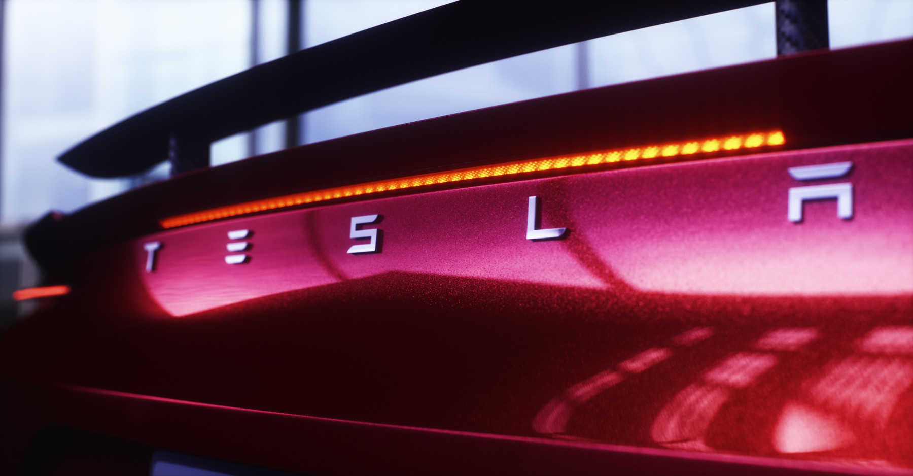 Velislav Slavov - Tesla Roadster Interior 3D Model & Physics Rig