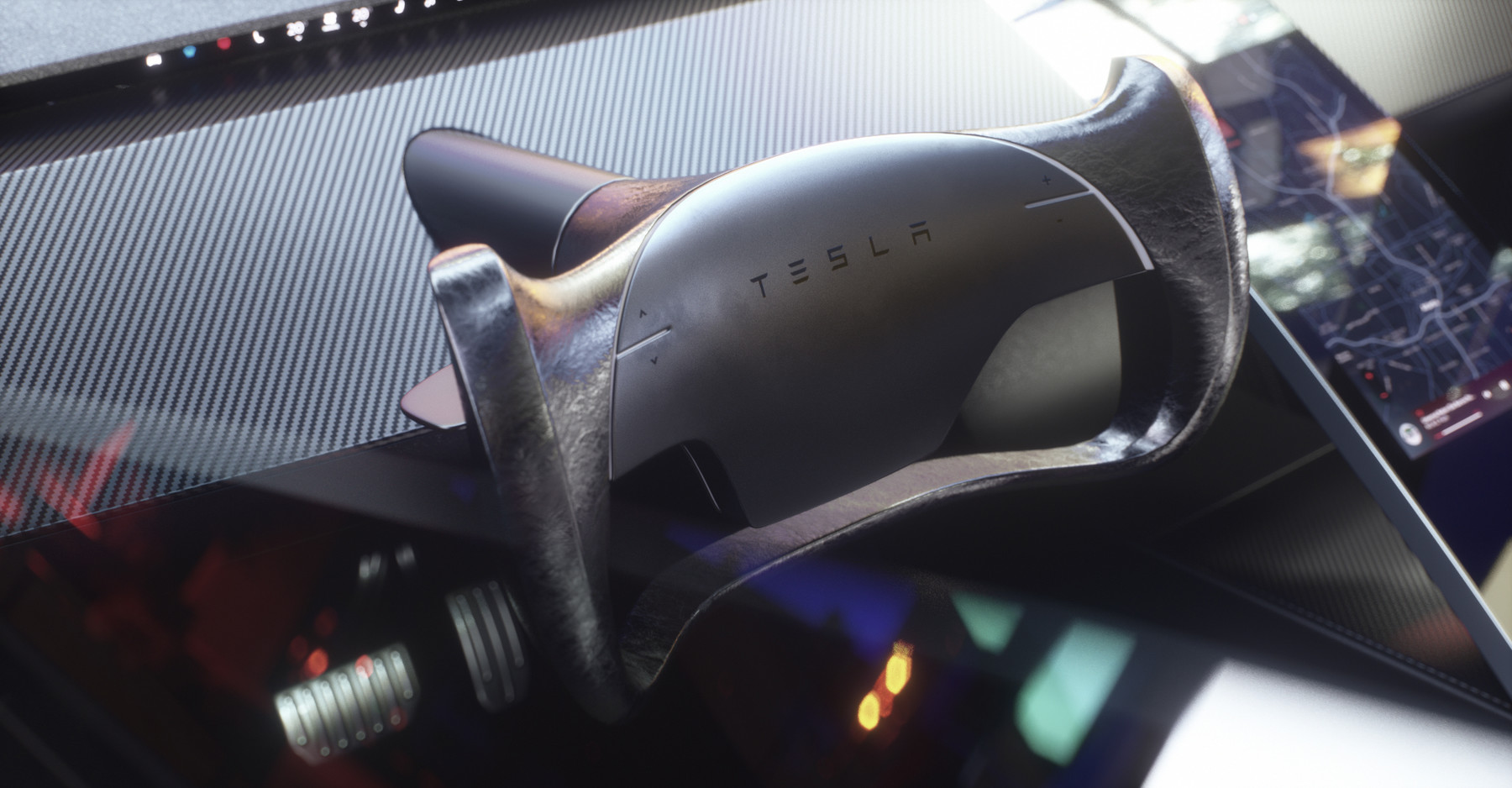 Velislav Slavov - Tesla Roadster Interior 3D Model & Physics Rig