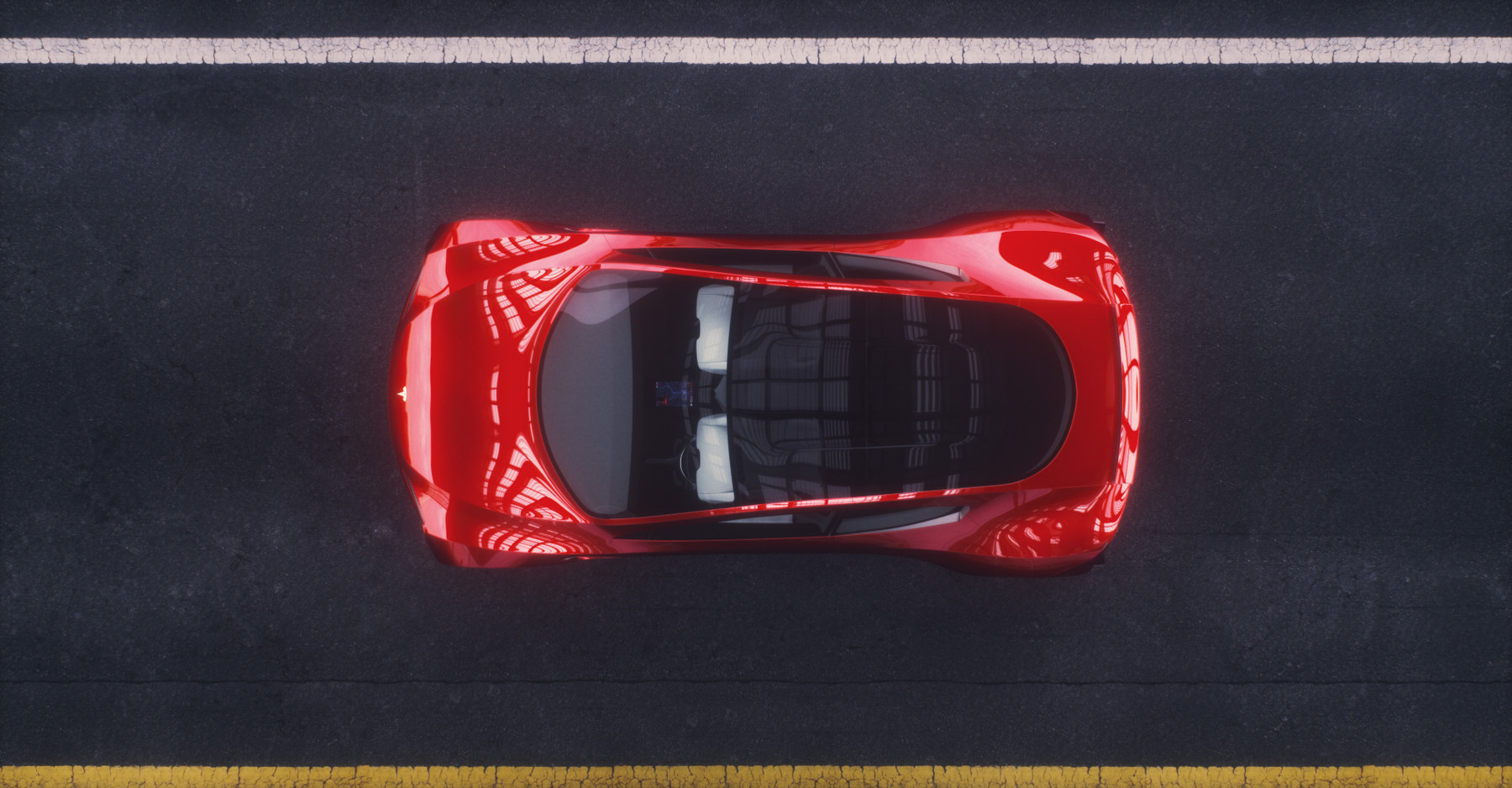 Velislav Slavov - Tesla Roadster Interior 3D Model & Physics Rig