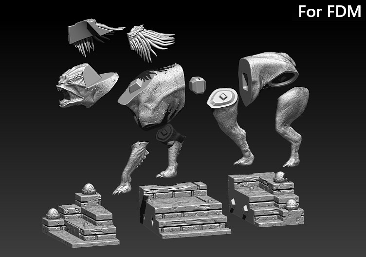 ArtStation - Predator Dog Model Printing Miniature Assembly File STL ...