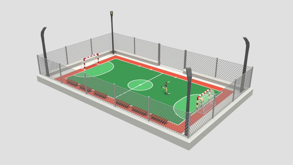 ArtStation - Cartoon Street Football Court | Resources