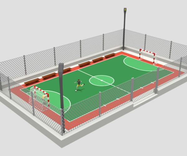 ArtStation - Cartoon Street Football Court | Resources