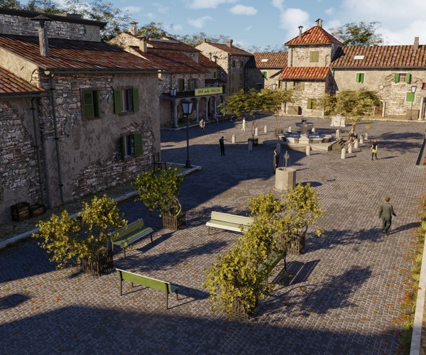 ArtStation - Small town in Blender | Game Assets