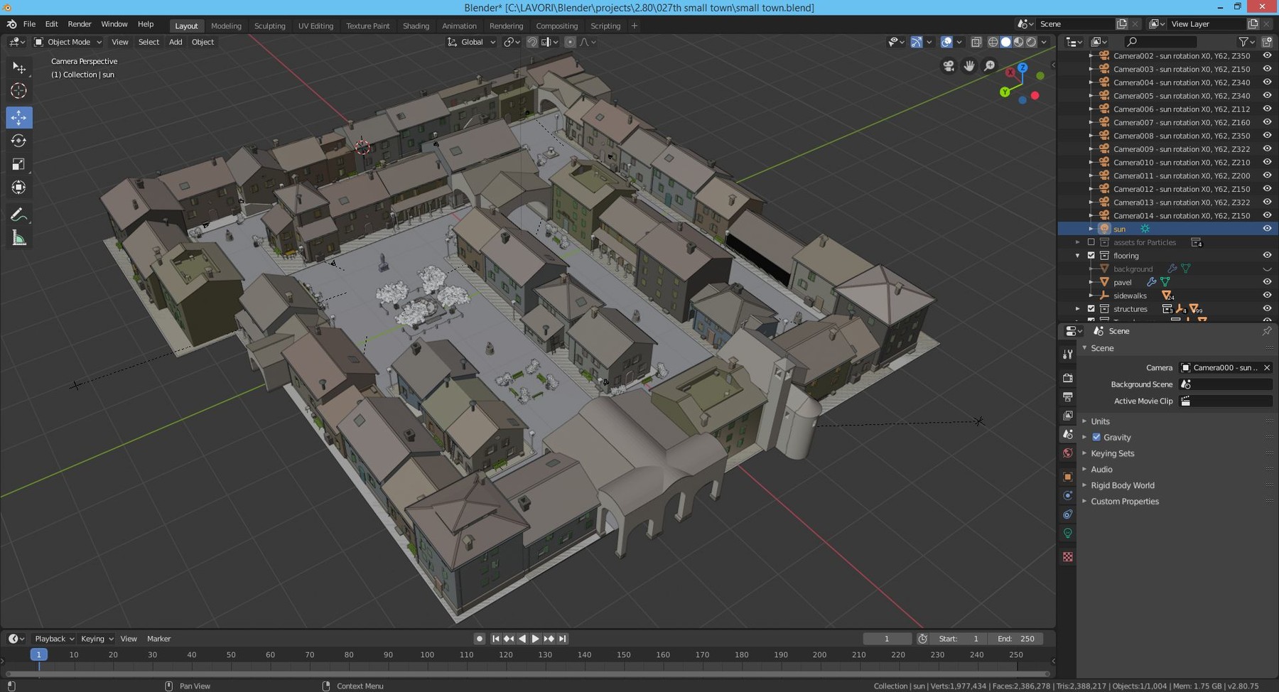 ArtStation - Small town in Blender | Game Assets