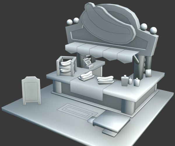 ArtStation - Low-Poly Hot Dog Stand | Resources