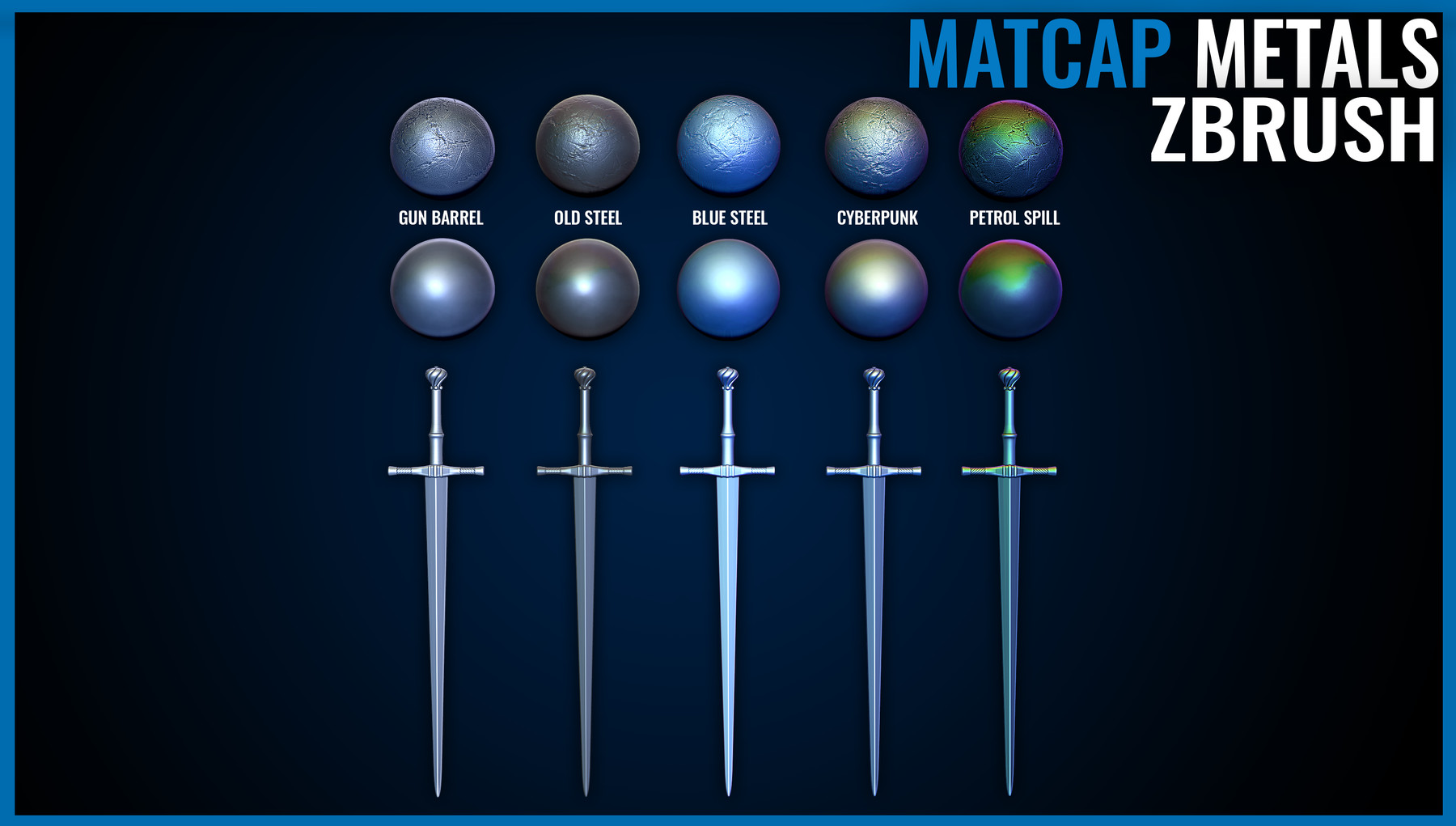 ArtStation - Metal Matcap Pack - Zbrush Matcaps | Resources