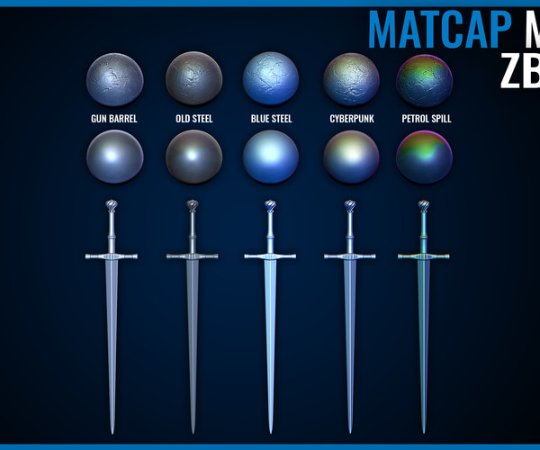 ArtStation - Metal Matcap Pack - Zbrush Matcaps | Resources
