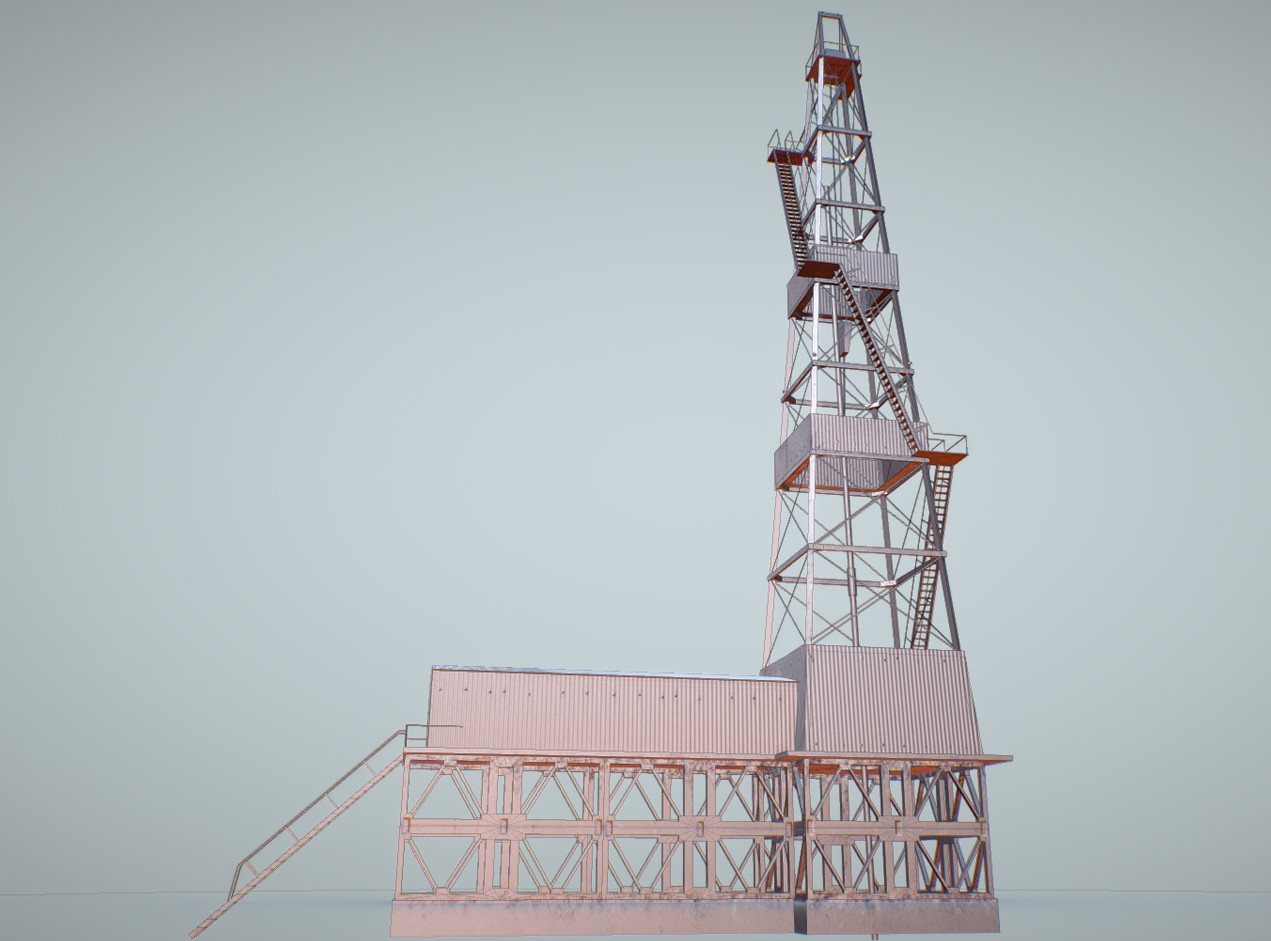 ArtStation - Oil Derrick | Resources