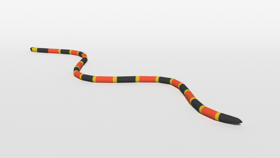 ArtStation - Low Poly Cartoon Coral Snake | Resources