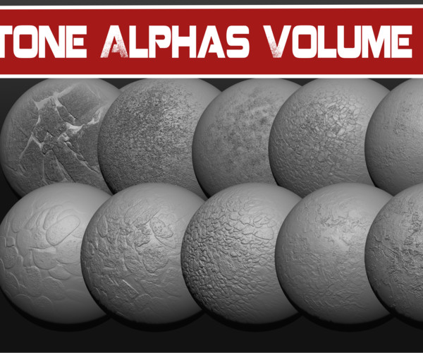 ArtStation - Stone Alphas Volume 01 | Brushes
