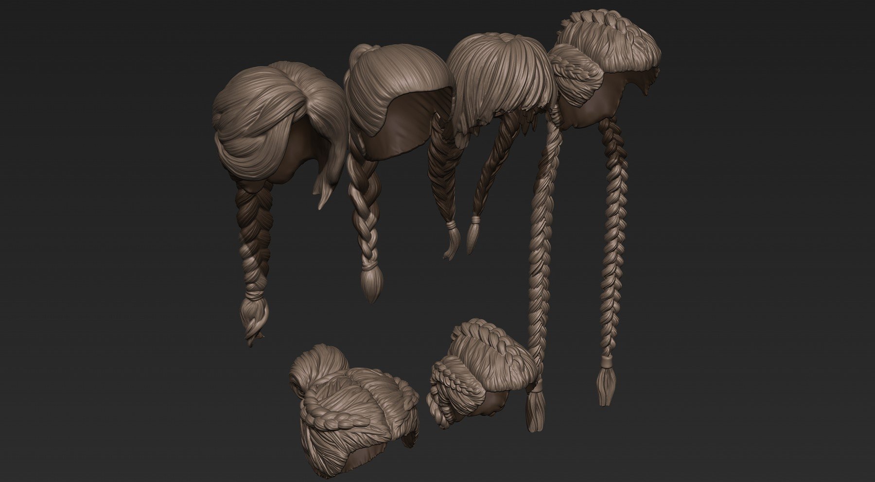 ArtStation - Female Hair Collection 1 | Resources