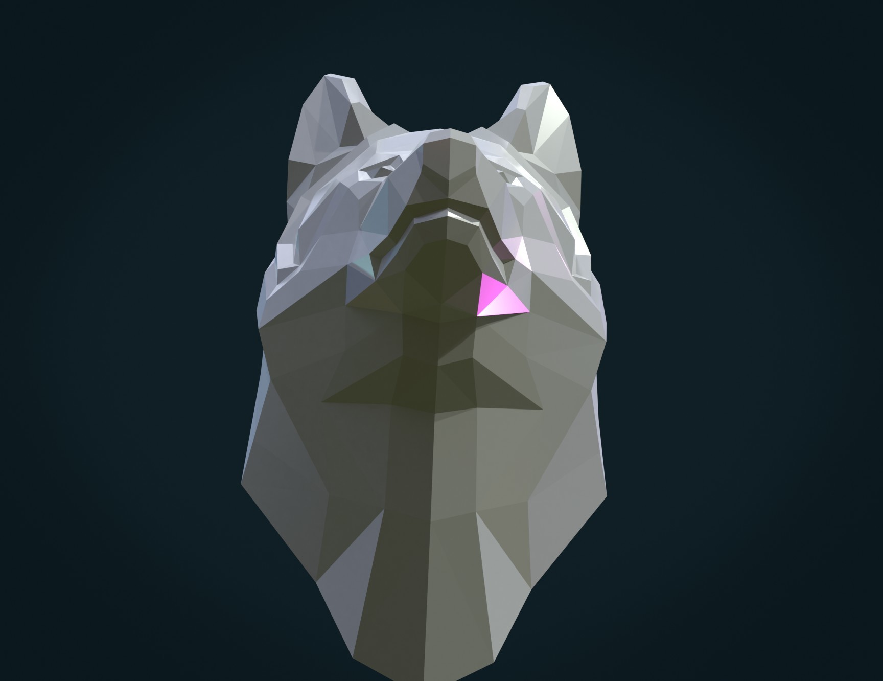 ArtStation - Low poly Wolf head | Resources