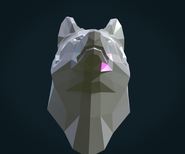 ArtStation - Low poly Wolf head | Resources