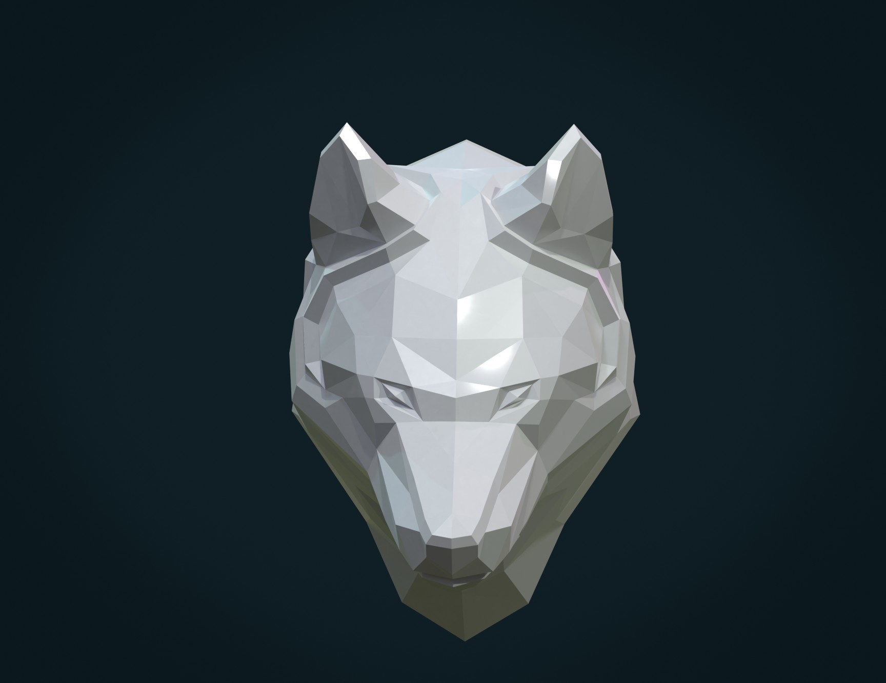 ArtStation - Low poly Wolf head | Resources