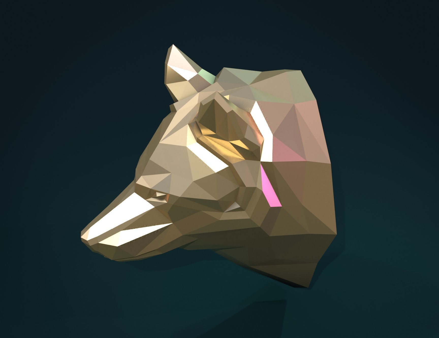 ArtStation - Low poly Wolf head | Resources
