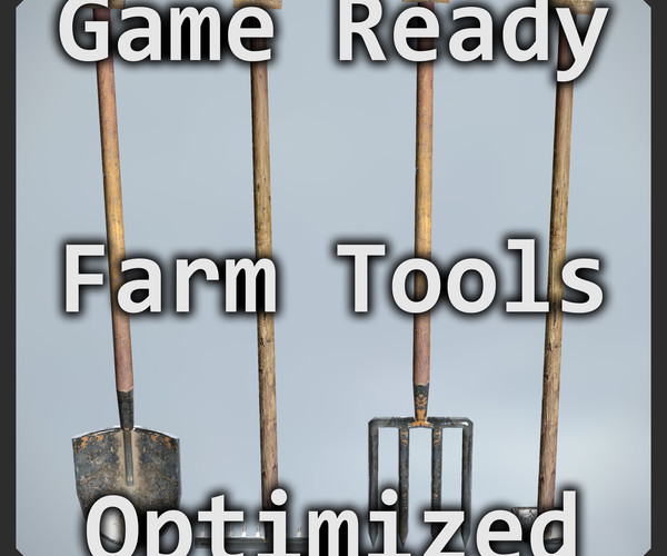 ArtStation - Game Ready Model LP Farm Tools Set 01 | Resources