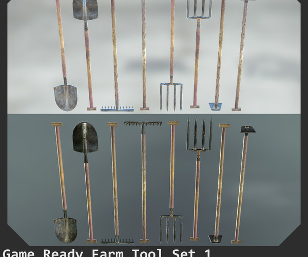ArtStation - Game Ready Model LP Farm Tools Set 01 | Resources