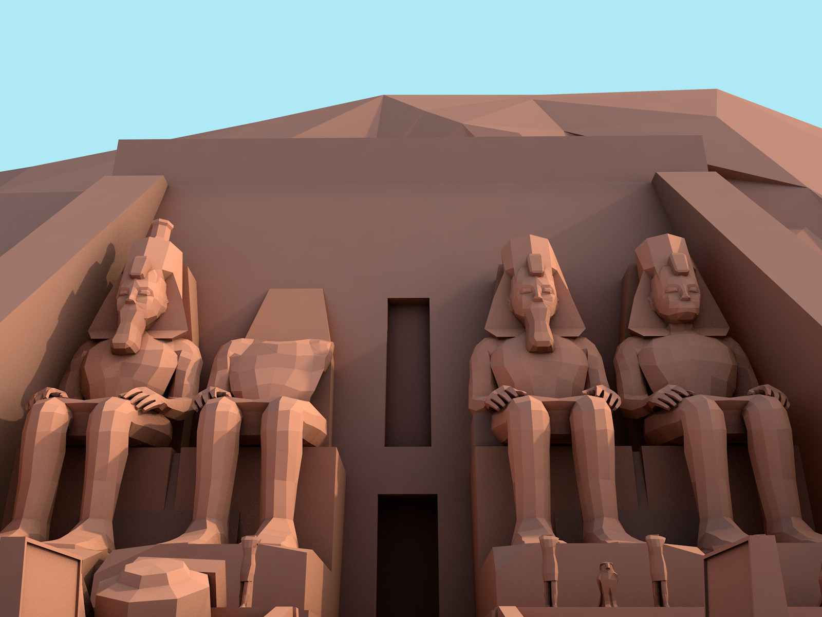 ArtStation - Cartoon Low Poly Abu Simbel Landmark | Resources