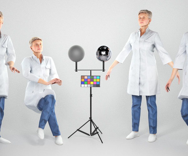 ArtStation - Animated medical doctor female: walking, sitting, working ...