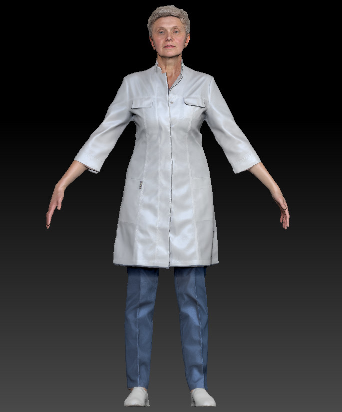 ArtStation - Animated medical doctor female: walking, sitting, working ...