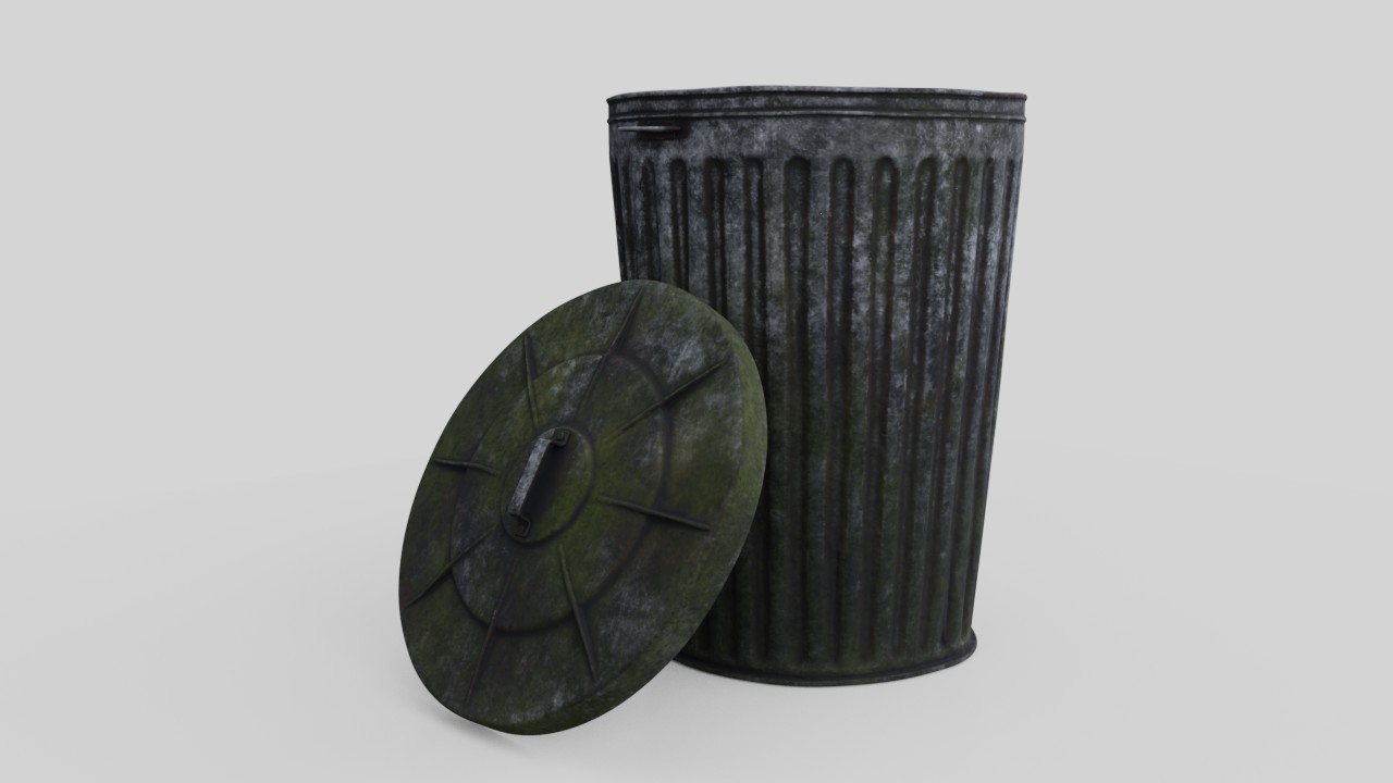 ArtStation - Dustbin 3 Textured Old | Game Assets