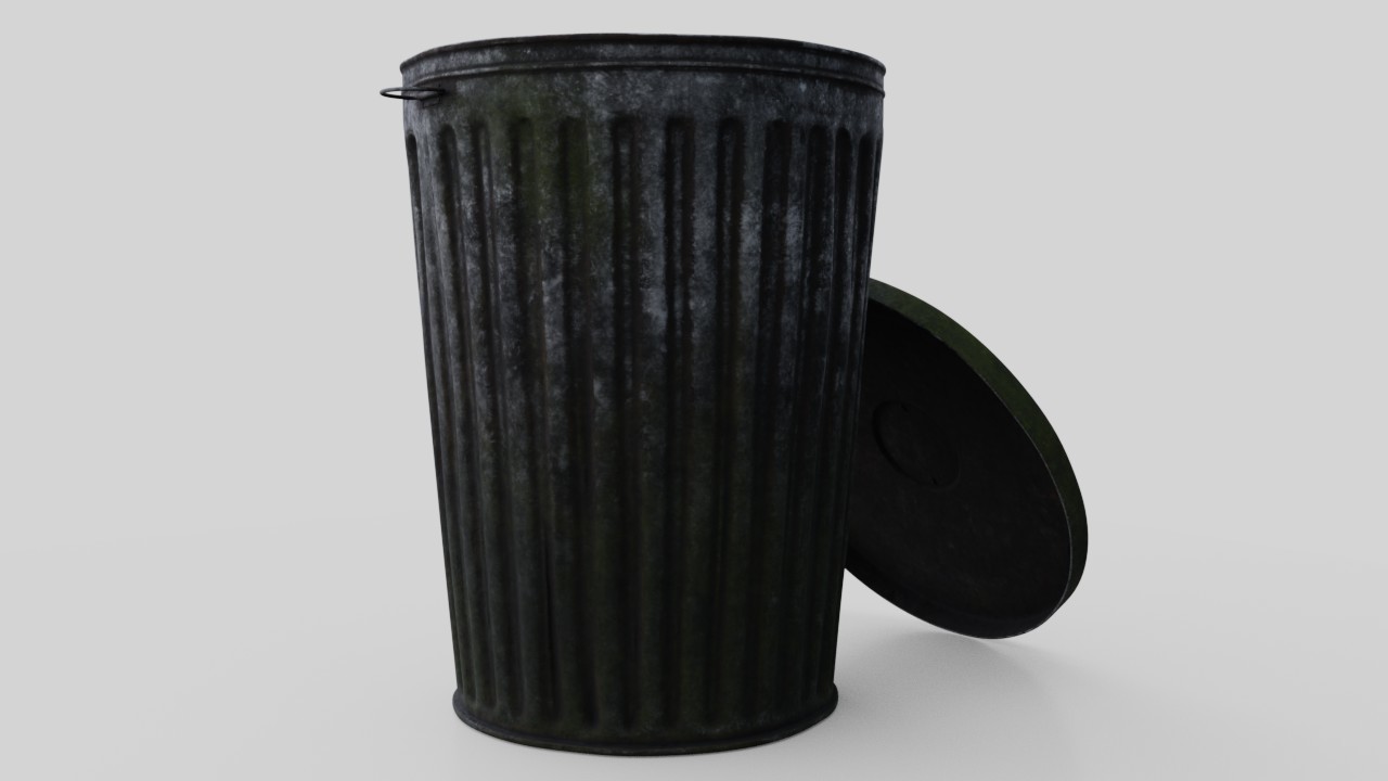ArtStation - Dustbin 3 Textured Old | Game Assets
