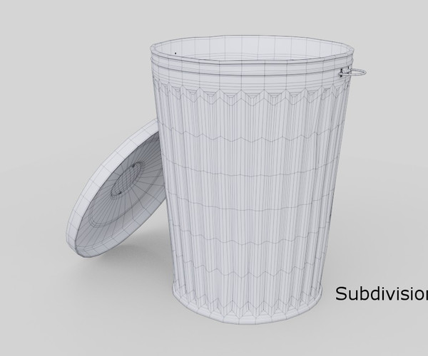 ArtStation - Dustbin 3 Textured Old | Game Assets