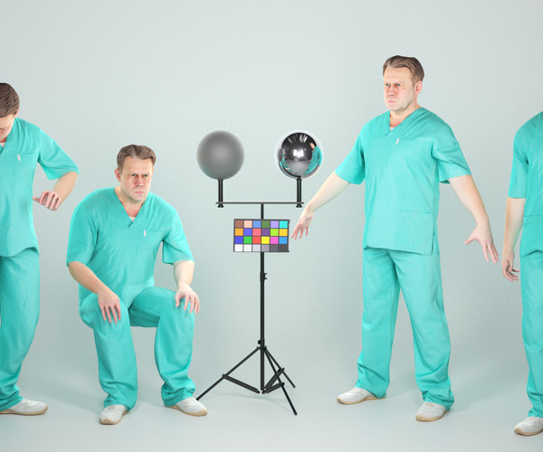 ArtStation - Animated surgical doctor male: walking, working, sitting ...