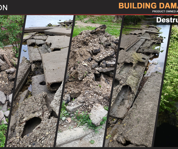 ArtStation - Photo Pack - Building Damage - Vol.7 | Resources