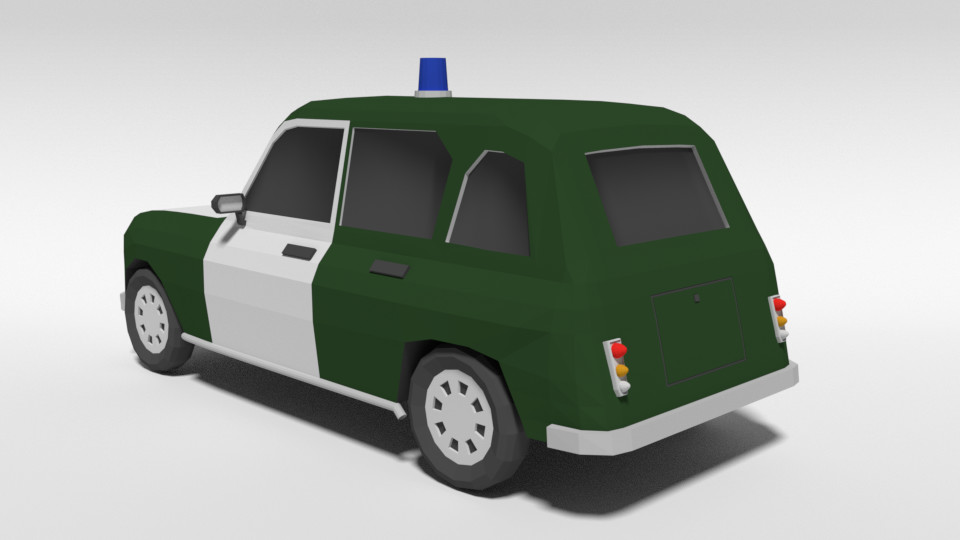 ArtStation - Low Poly Cartoon Retro Police Car | Resources